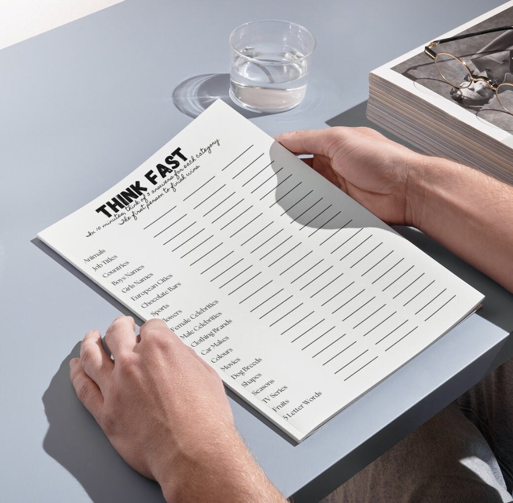 Think Fast Game | Icebreaker Games | Friends & Family Games | INSTANT ...