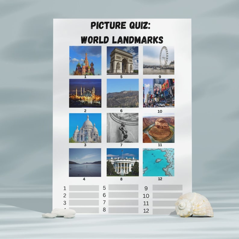 World Landmarks Quiz | Family Games | Quiz Night | Geography | Travel ...