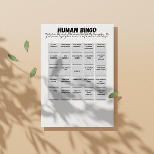 Human Bingo | Icebreaker Games | Games Night | INSTANT DOWNLOAD - Etsy