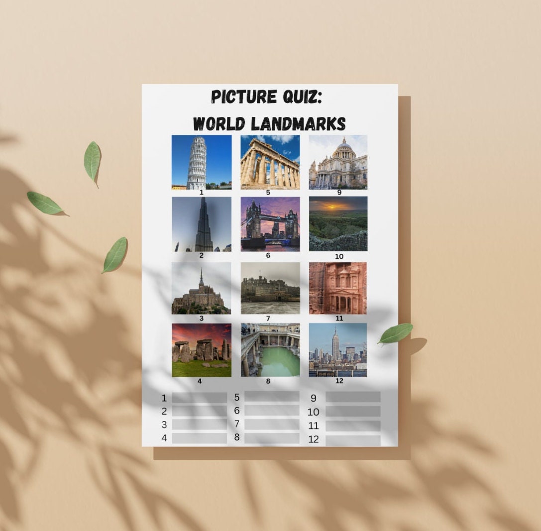 World Landmarks Quiz | Family Games | Quiz Night | Geography | Travel ...