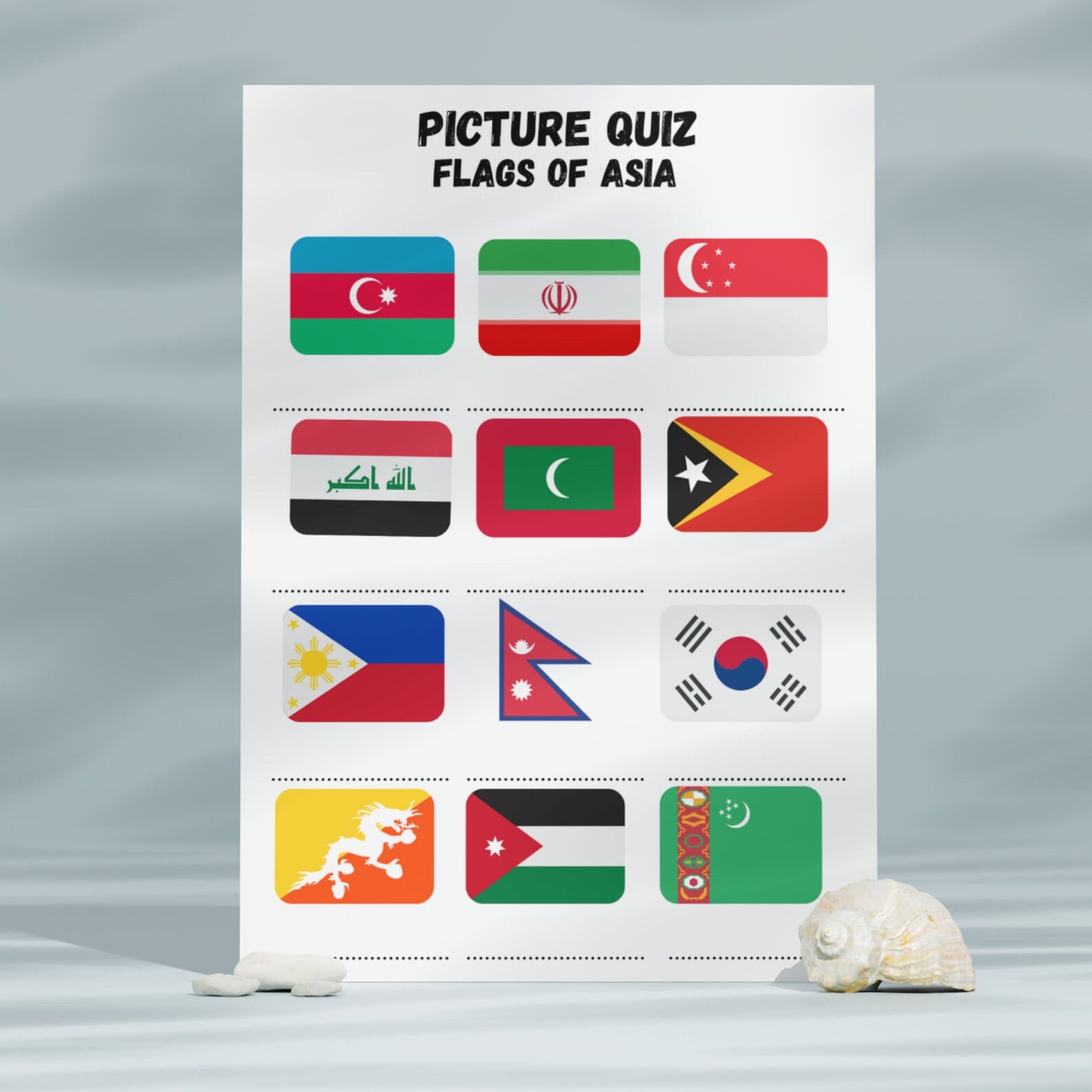 Flags of Asia Quiz | Quiz Night | Geography Quiz | Asia | Family Games ...