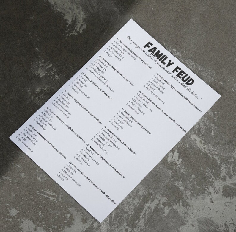 Family Feud Quiz Game | Family Games for All Ages | Quizzes | INSTANT ...