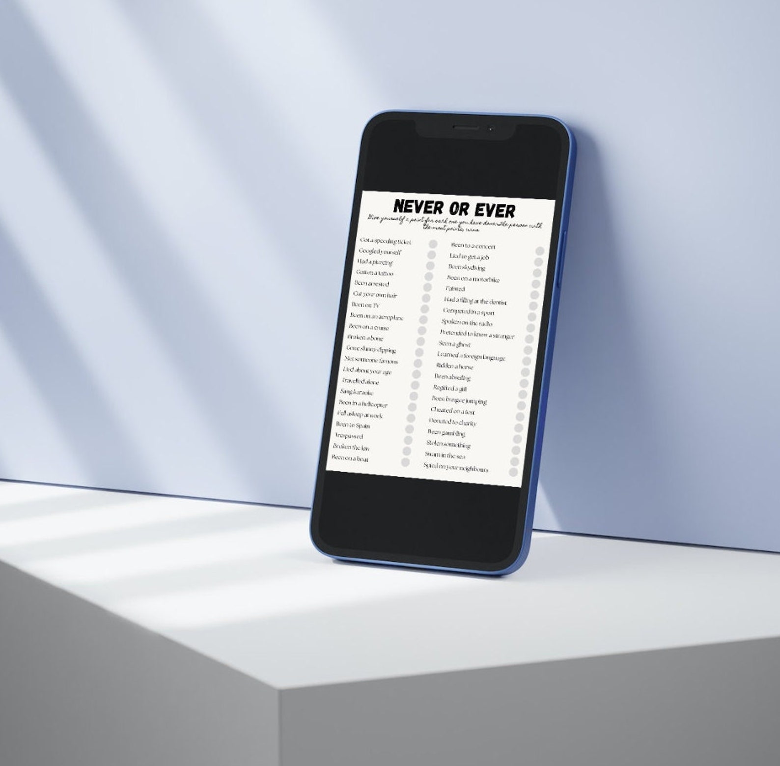 Never or Ever | Never Have I Ever | Quiz Night | INSTANT DOWNLOAD - Etsy