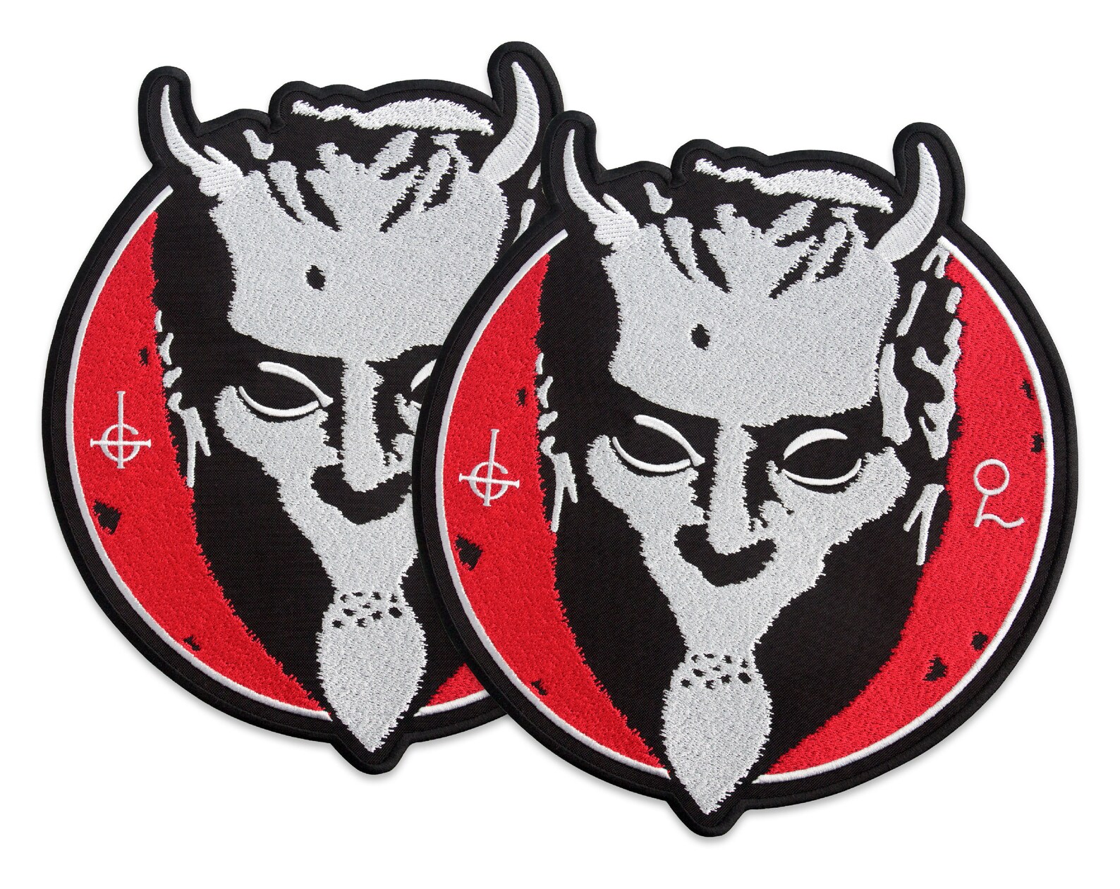 Devil Demon Mask Back Patch Ghost BC in a Red Circle | Etsy