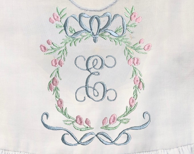 Secret Garden Heirloom Crest Machine Embroidery Design - Etsy