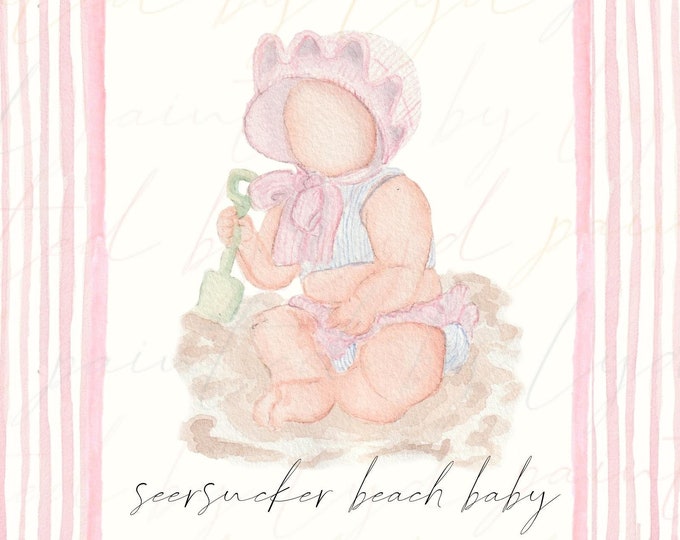 Beach Baby Clipart and Digital Paper - Etsy