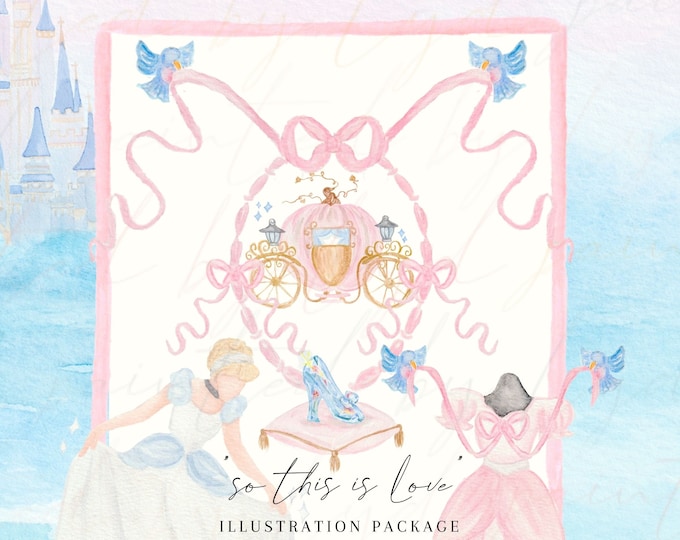 Princess Inspired art Print Cinderella Glass Slipper Princess Inspired ...