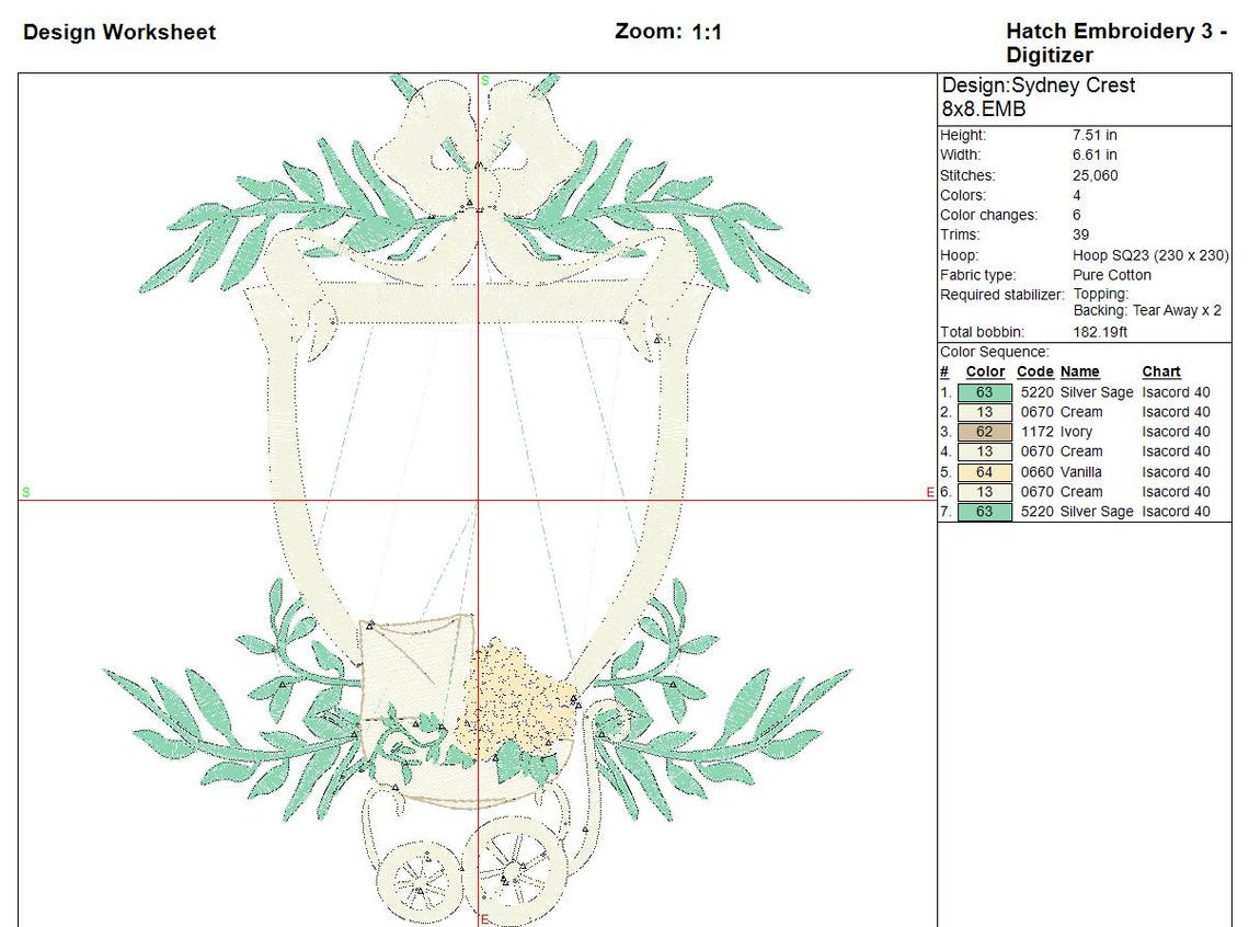 The Sydney Crest Machine Embroidery Design Digital Embroidery File - Etsy
