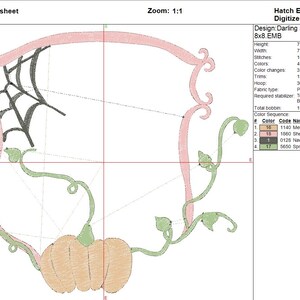 Darling Haunt Crest Machine Embroidery Design Halloween Spooky Children ...
