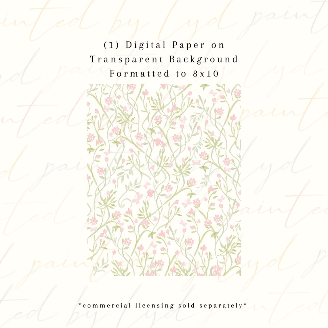 Blush Botanicals Digital Watercolor Illustration Package | Etsy