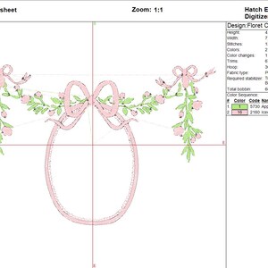 Ballet Floret Heirloom Crest Machine Embroidery Design - Etsy