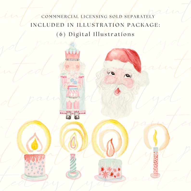 Shiloh's Christmas Party- Digital Watercolor Illustration Package - Etsy