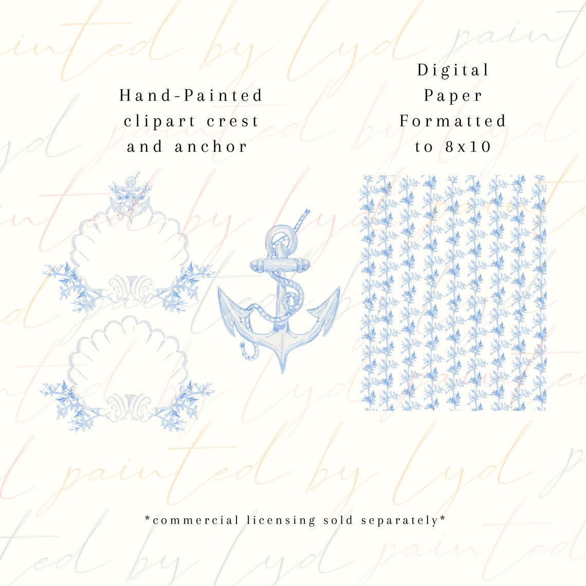 Coral Reef Crest Digital Watercolor Illustration Package - Etsy