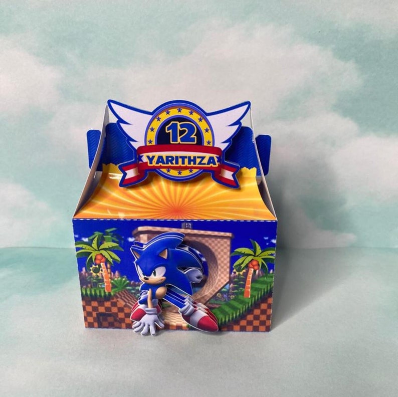 SONIC Favor Box, Treat Box, Favor Boxes, Sonic Party Decor, Gift Boxes ...
