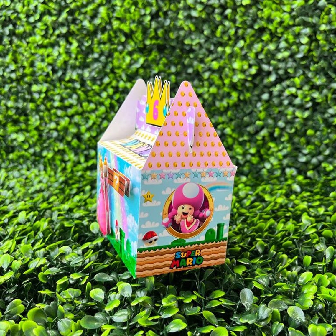 Princess Peach Favor Box / Princess Peach Goodie Box / Princess Peach ...