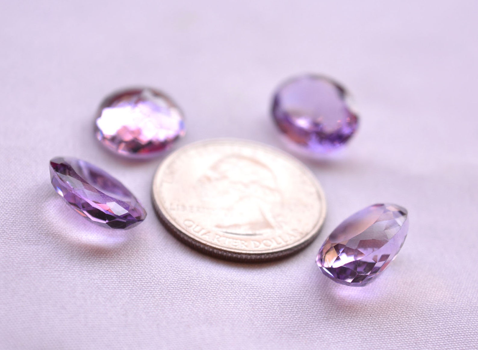 Wholesale Lot, 37.50 Carats, Amethyst Gemstone, Amethyst Faceted Oval ...