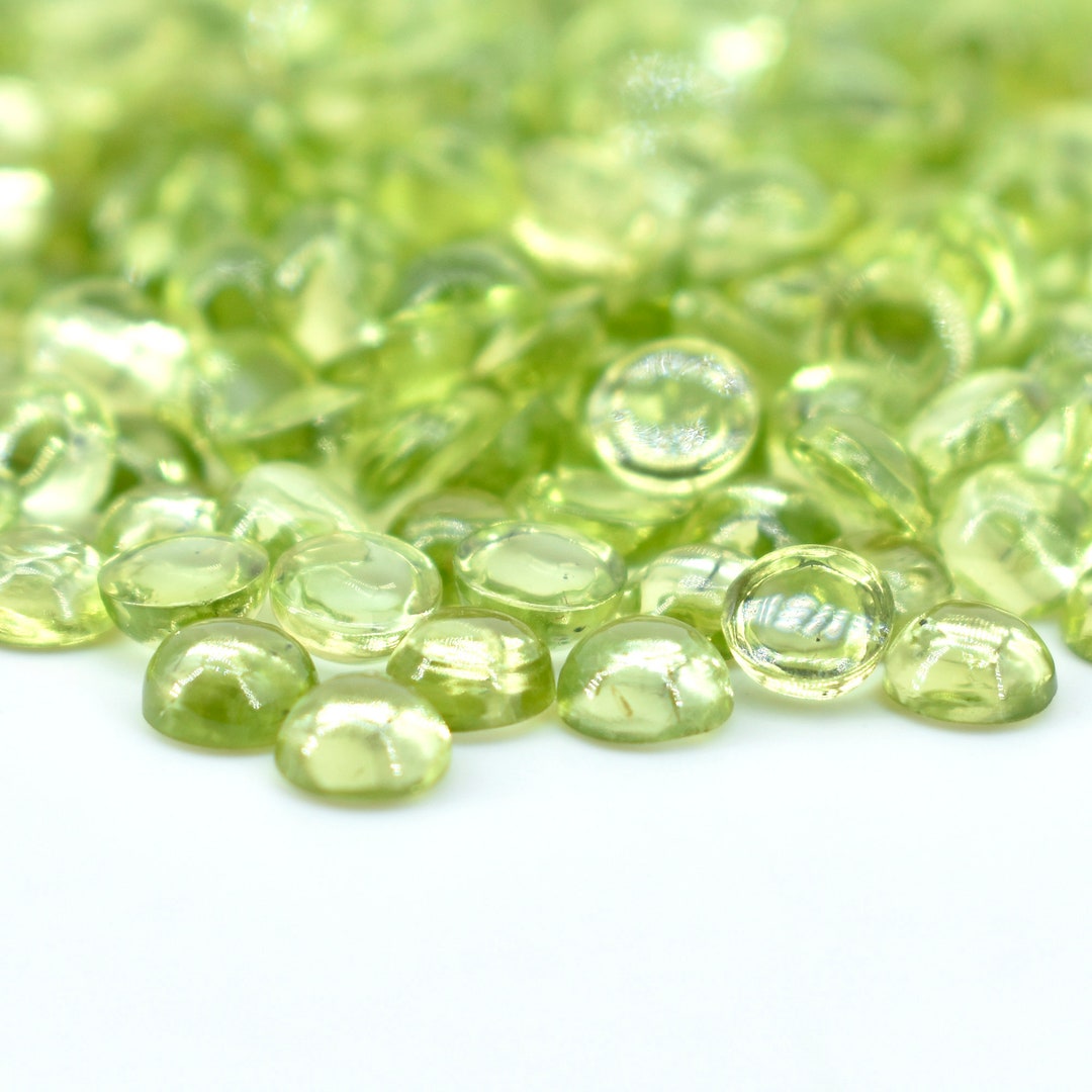 Peridot Gemstone, Peridot Cabochon Round Shape Gemstone, 20 Pcs Lot ...