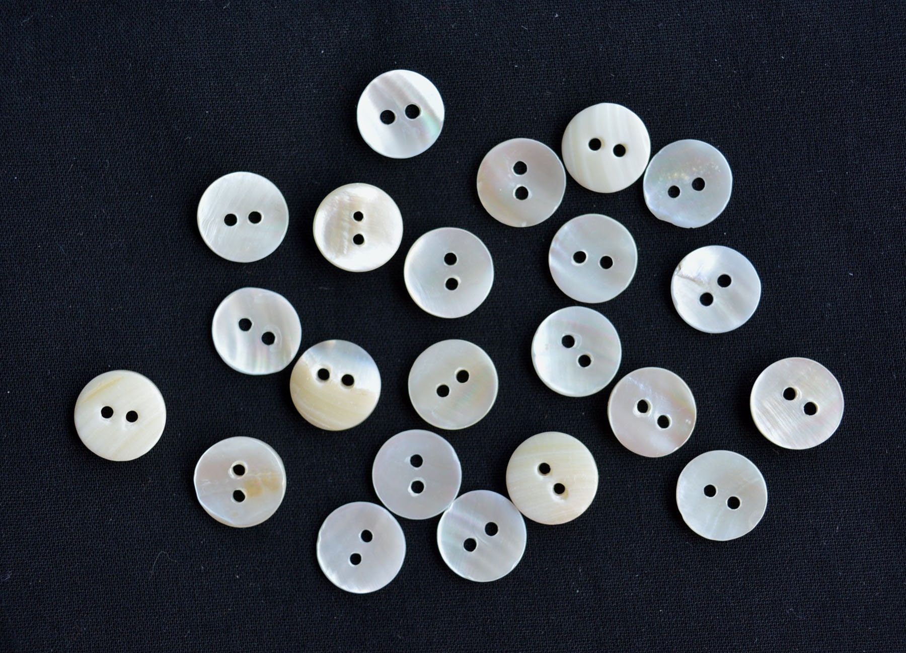 Wholesale Lot, 50 Pcs, Mother of Pearl Buttons, Natural Round Shape ...