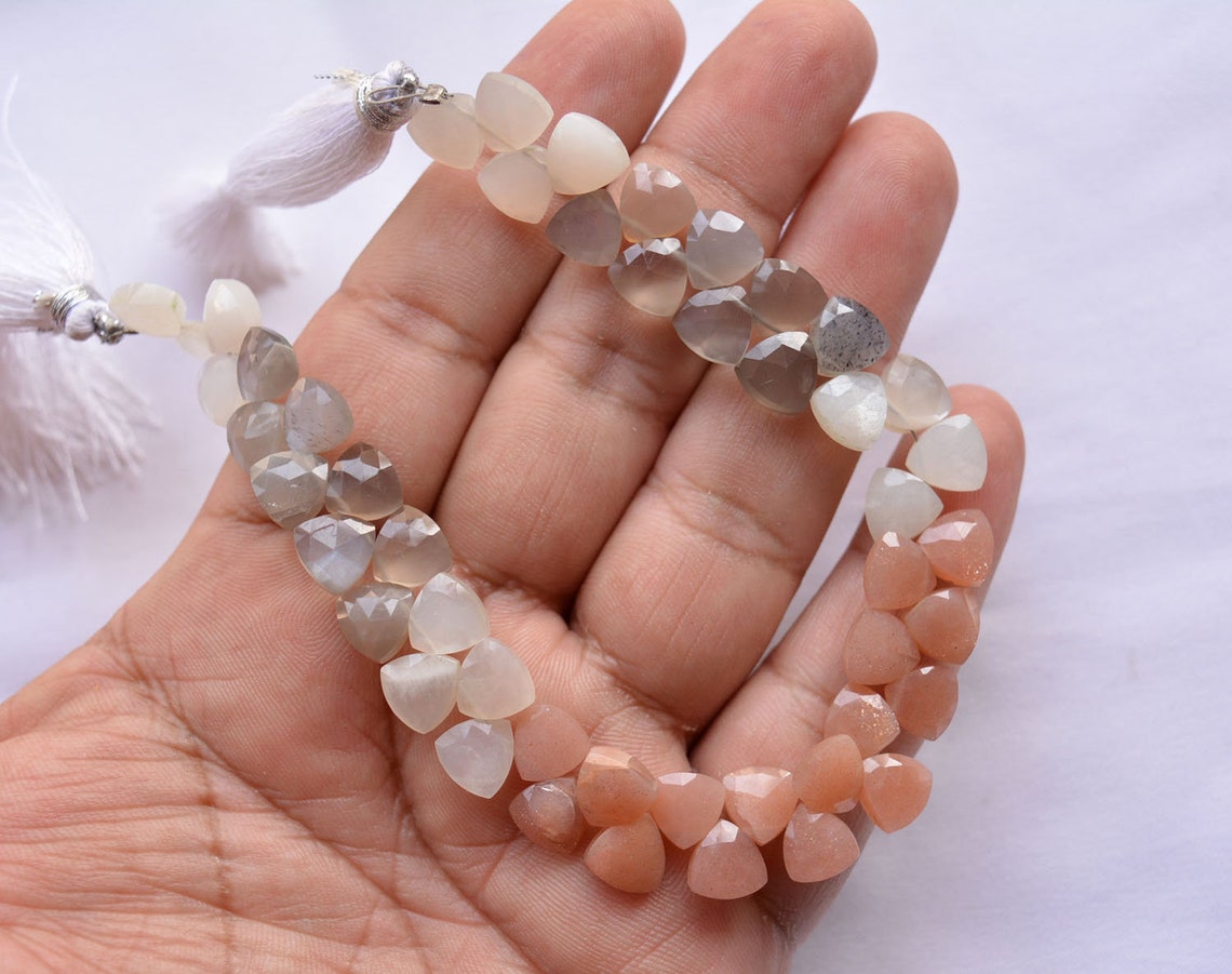 Multi Color Moonstone Gemstone Beads Moonstone Faceted - Etsy New Zealand