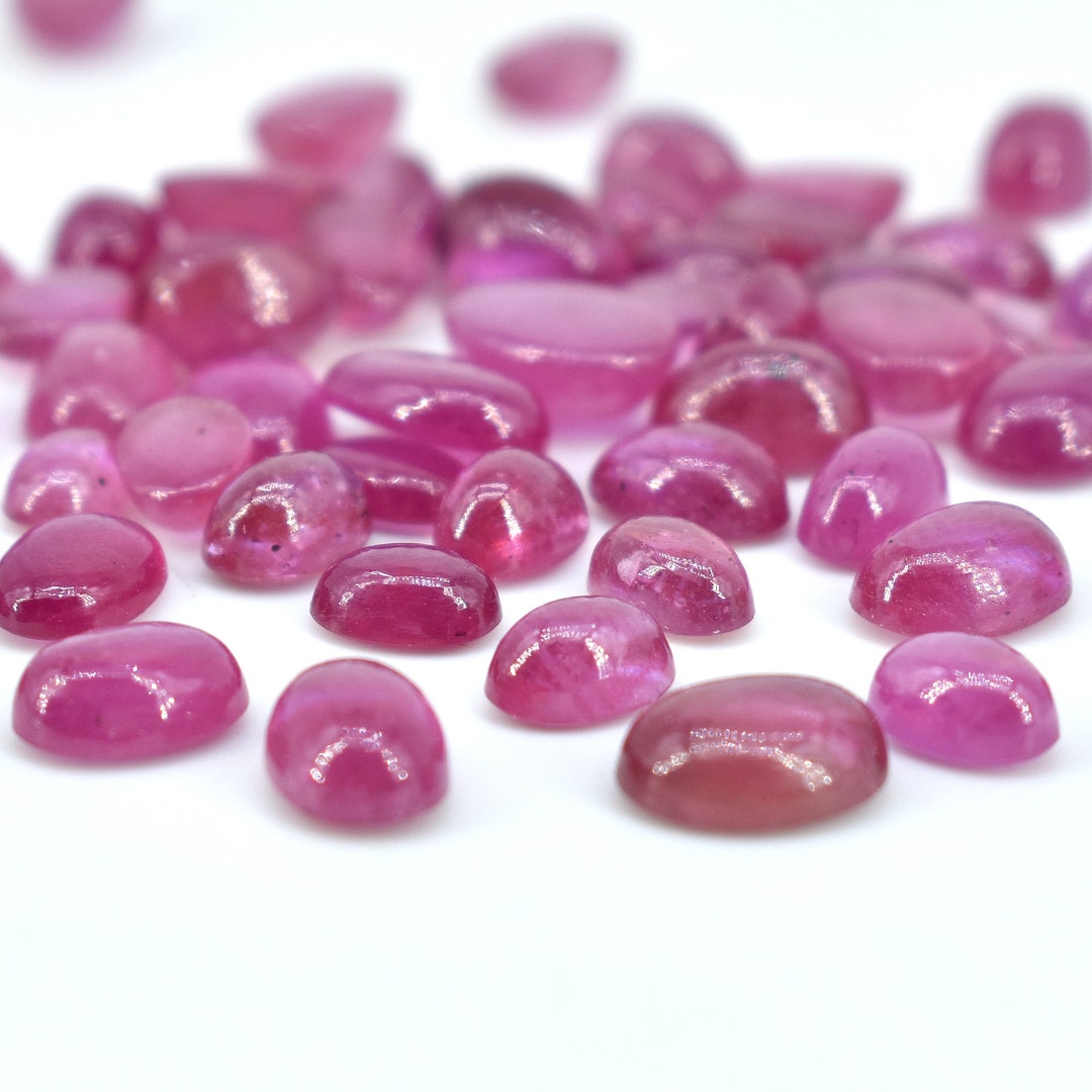 Ruby Gemstone Cabochons,super Wholesale Deal, Ruby Oval Shape Cabochons ...