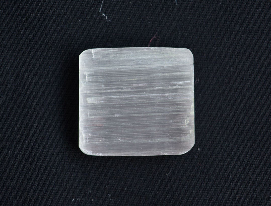 Selenite Square Shape, Natural Selenite Druzy Top Gemstone, Loose ...