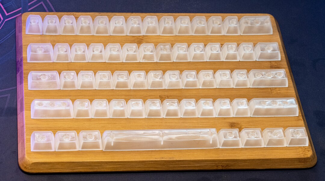 Keycap Set SA Profile for 75% TKL Keyboard Translucent 3D Printed Resin ...
