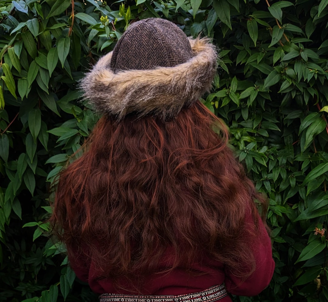 Medieval and Viking Birka Hat, With Linen, Pure Wool and Fur - Etsy