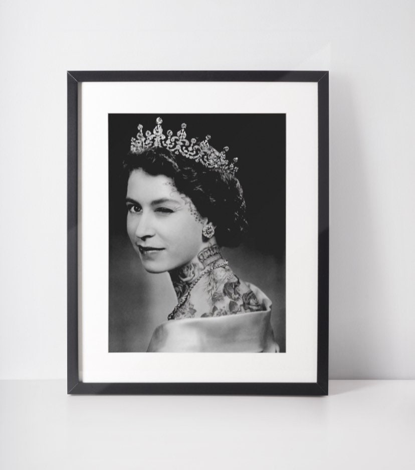 Punk Queen Queen Elizabeth Home Decor Wall Art Print - Etsy UK