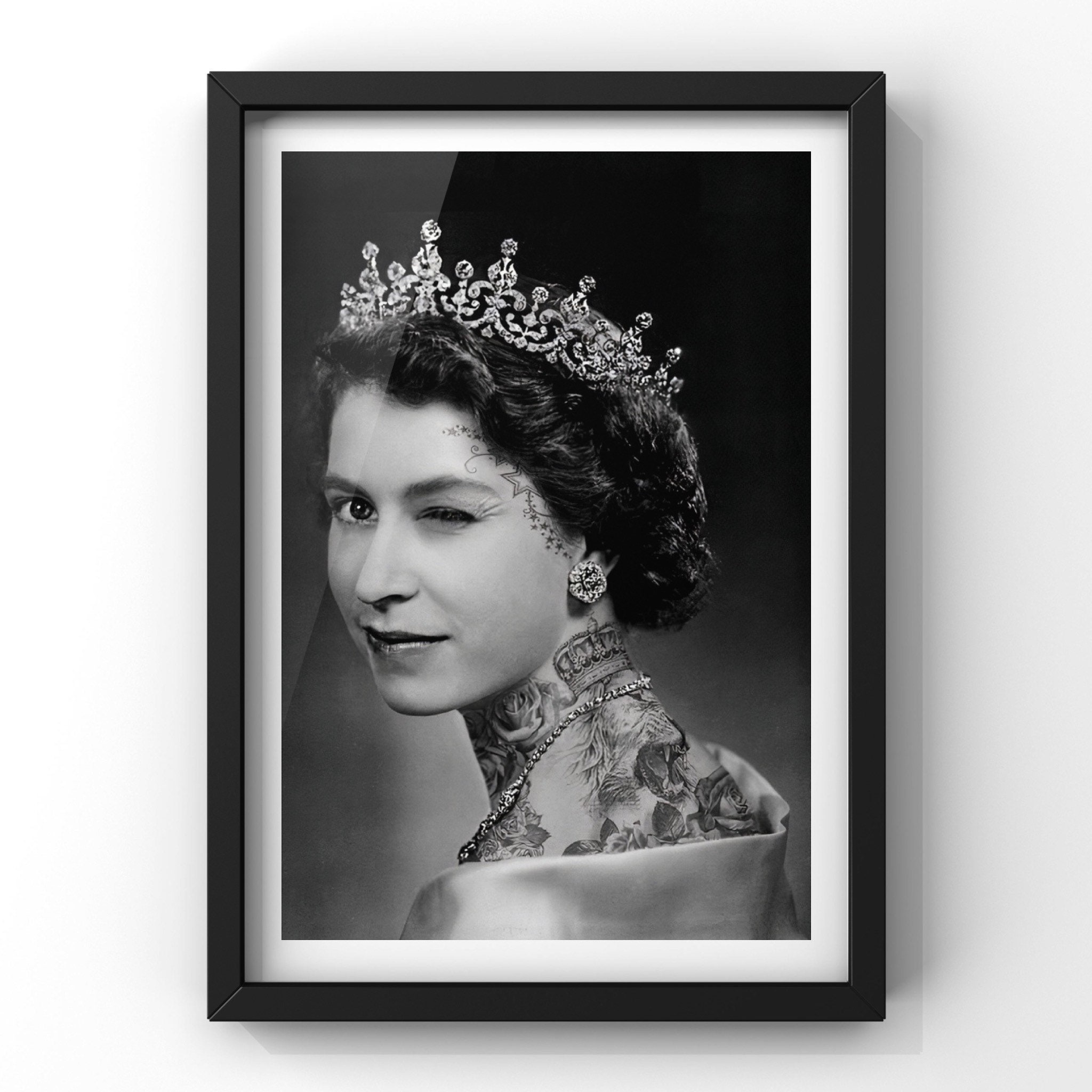Punk Queen Queen Elizabeth Home Decor Wall Art Print - Etsy UK