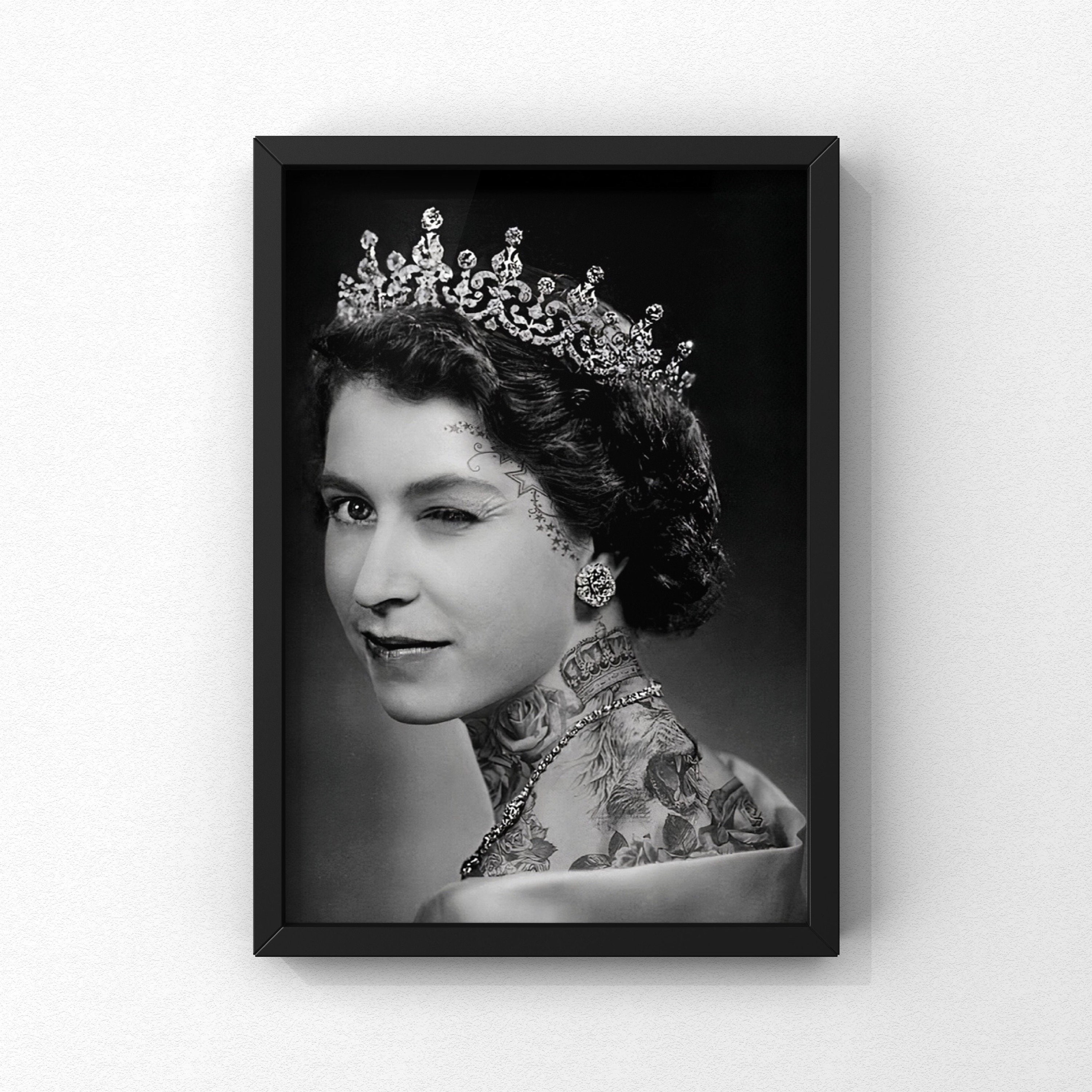 Punk Queen Queen Elizabeth Home Decor Wall Art Print - Etsy UK