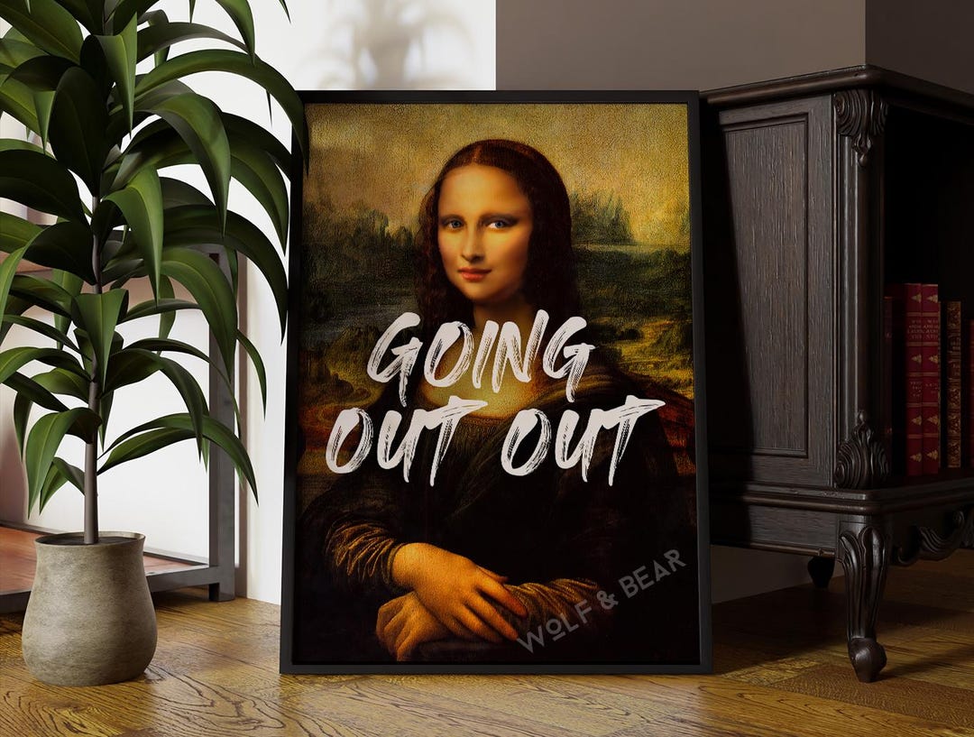 Mona Lisa Wall Art: Bold Quote Print - Quirky Home Decor - Etsy