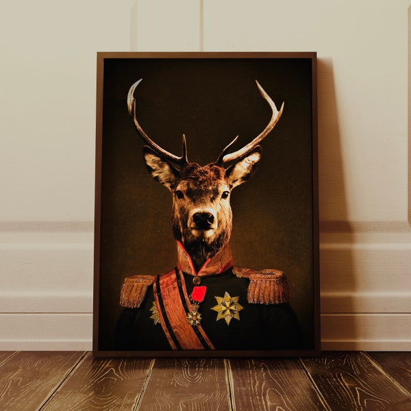 Stag Painting - Etsy