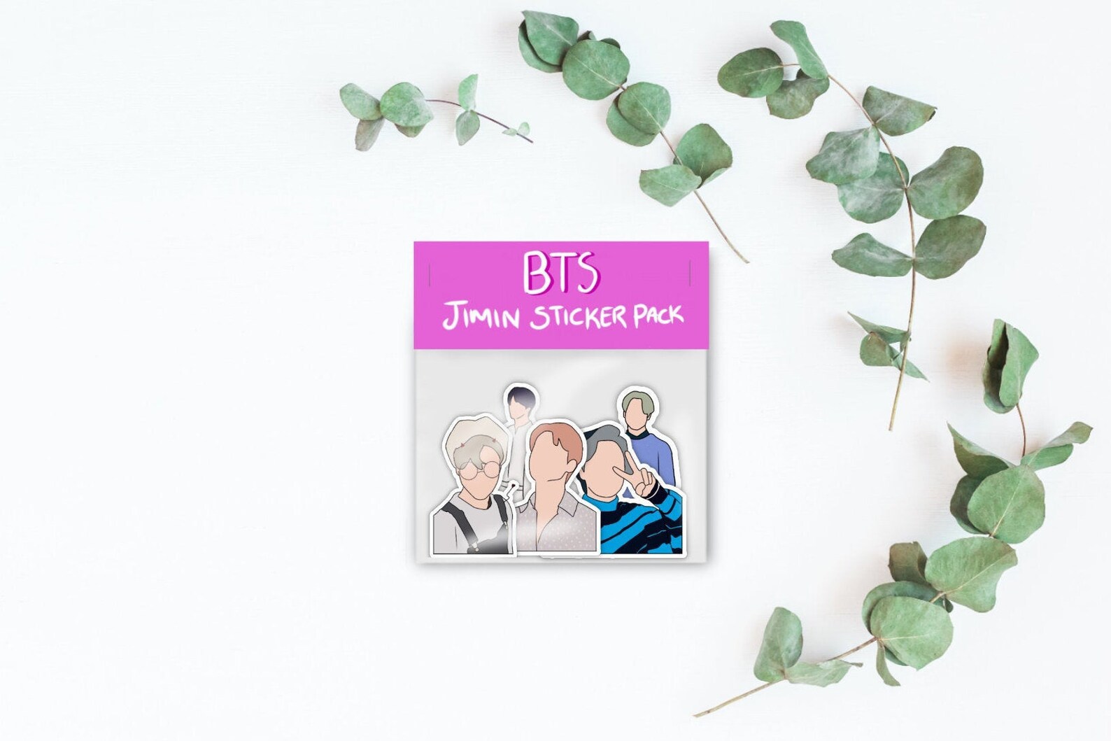 Vinyl BTS Jimin Stickers Pack of 5 Bts Sticker Set Bts | Etsy