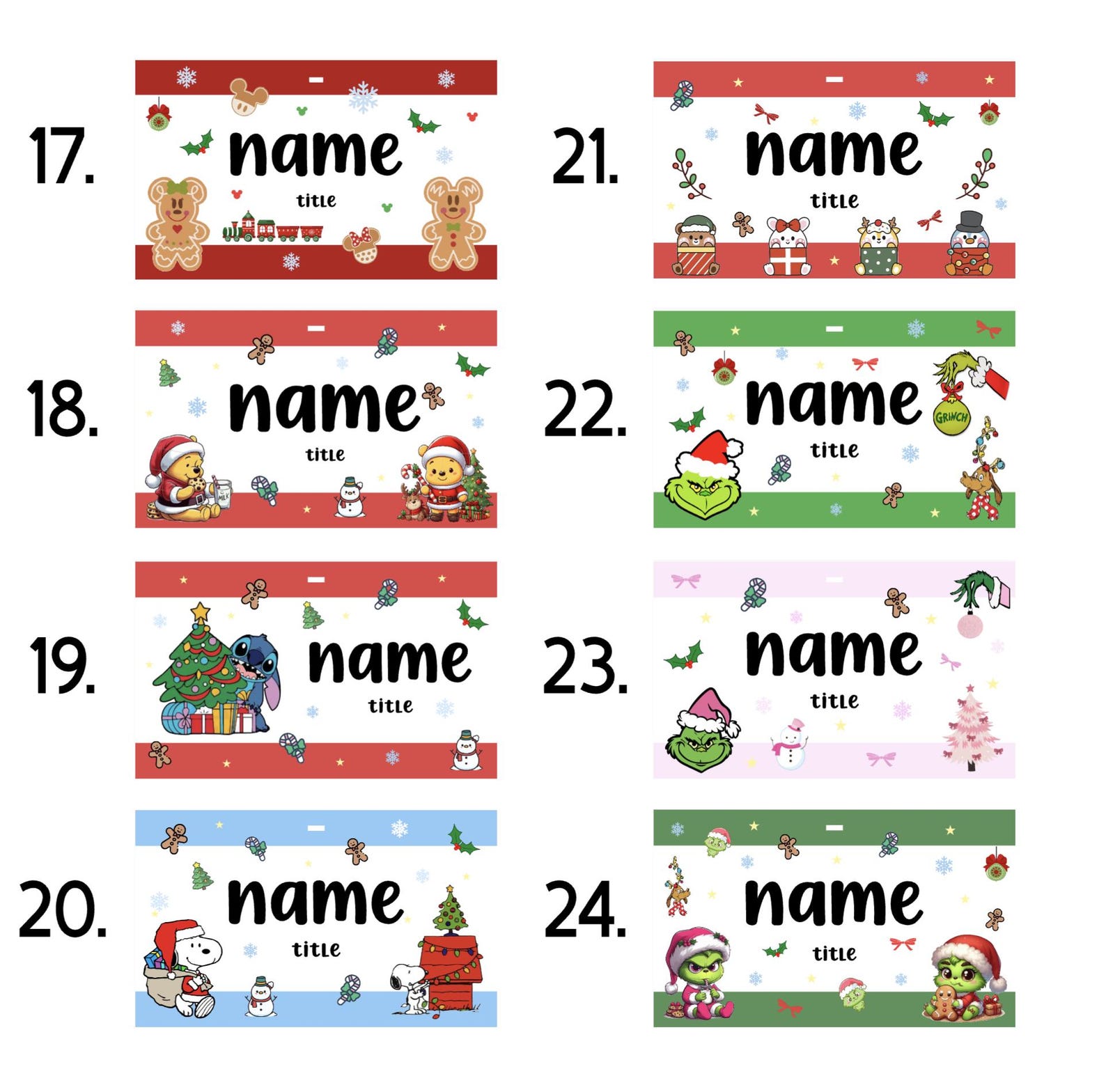 HOLIDAY - Cute Custom Badge Name Tags - Etsy