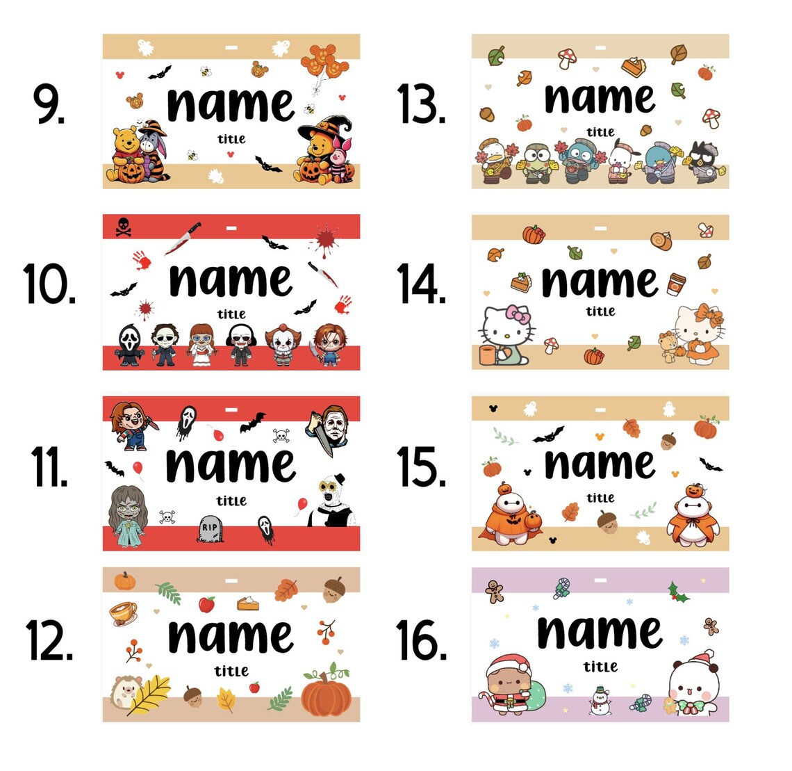 HOLIDAY - Cute Custom Badge Name Tags - Etsy