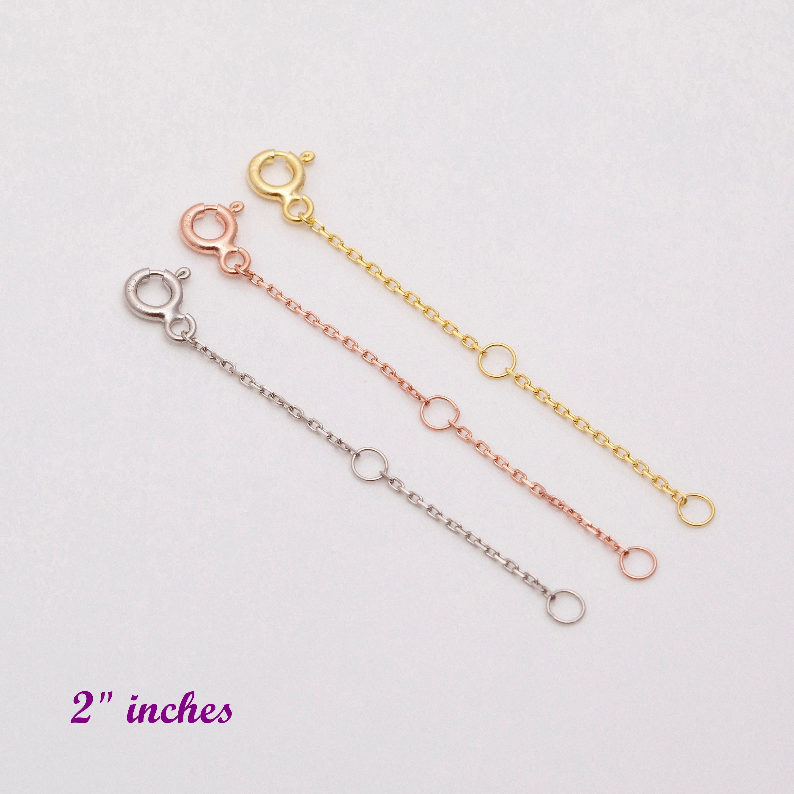 Extender Chain for Necklace 925 Sterling Silver Chain | Etsy