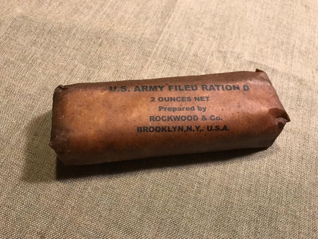 WWII US Army Marine Corps Ration D Bar Chocolate Late War Wrapped ...