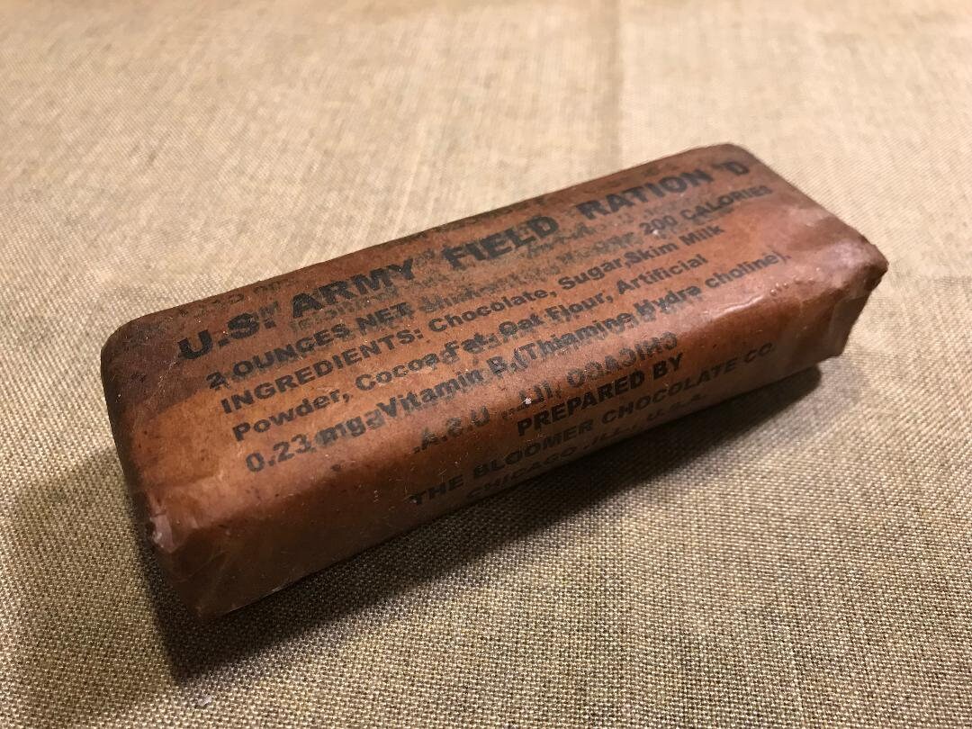 WWII US Army Marine Corps Ration D Bar Chocolate Late War 1944-45 ...
