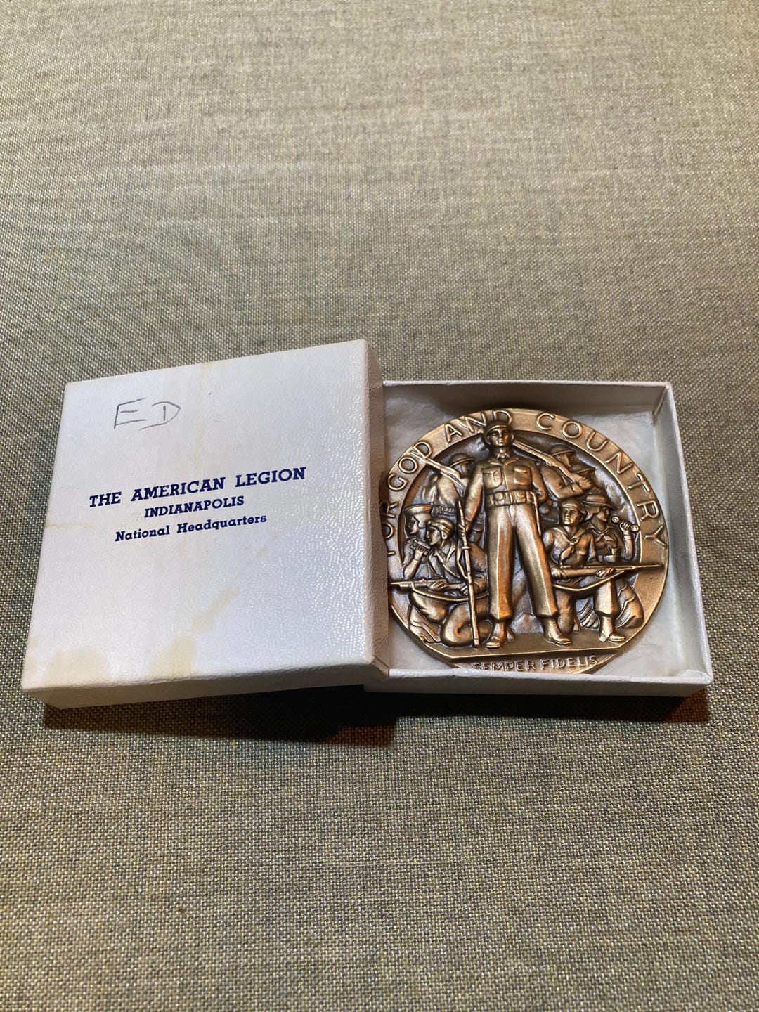 US American Legion Medal - "for God and Country - Semper Fidelis", With ...