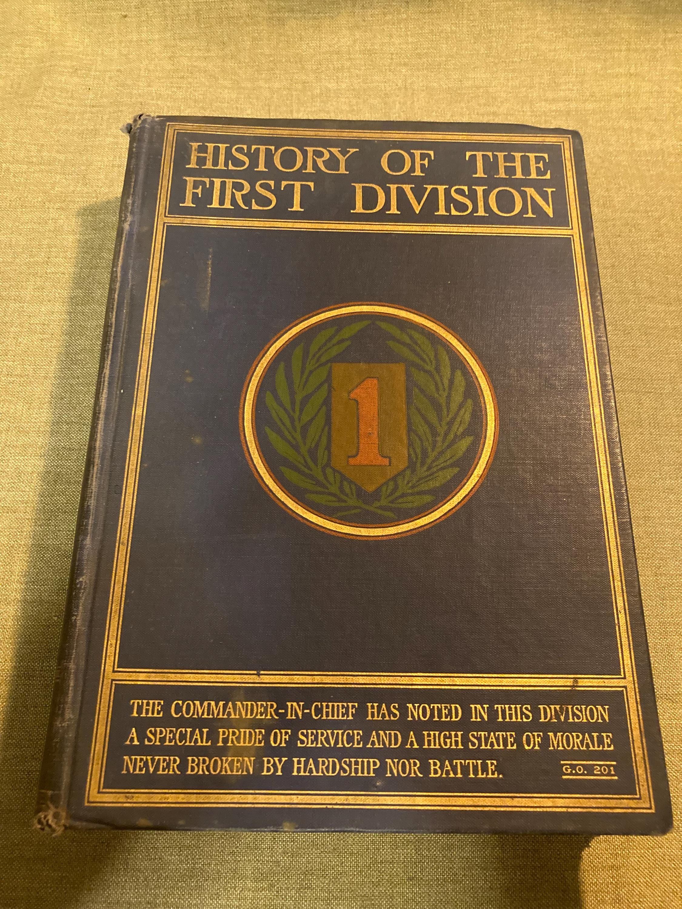 WWI US Army History of the First Division 1922 First Edition - Etsy