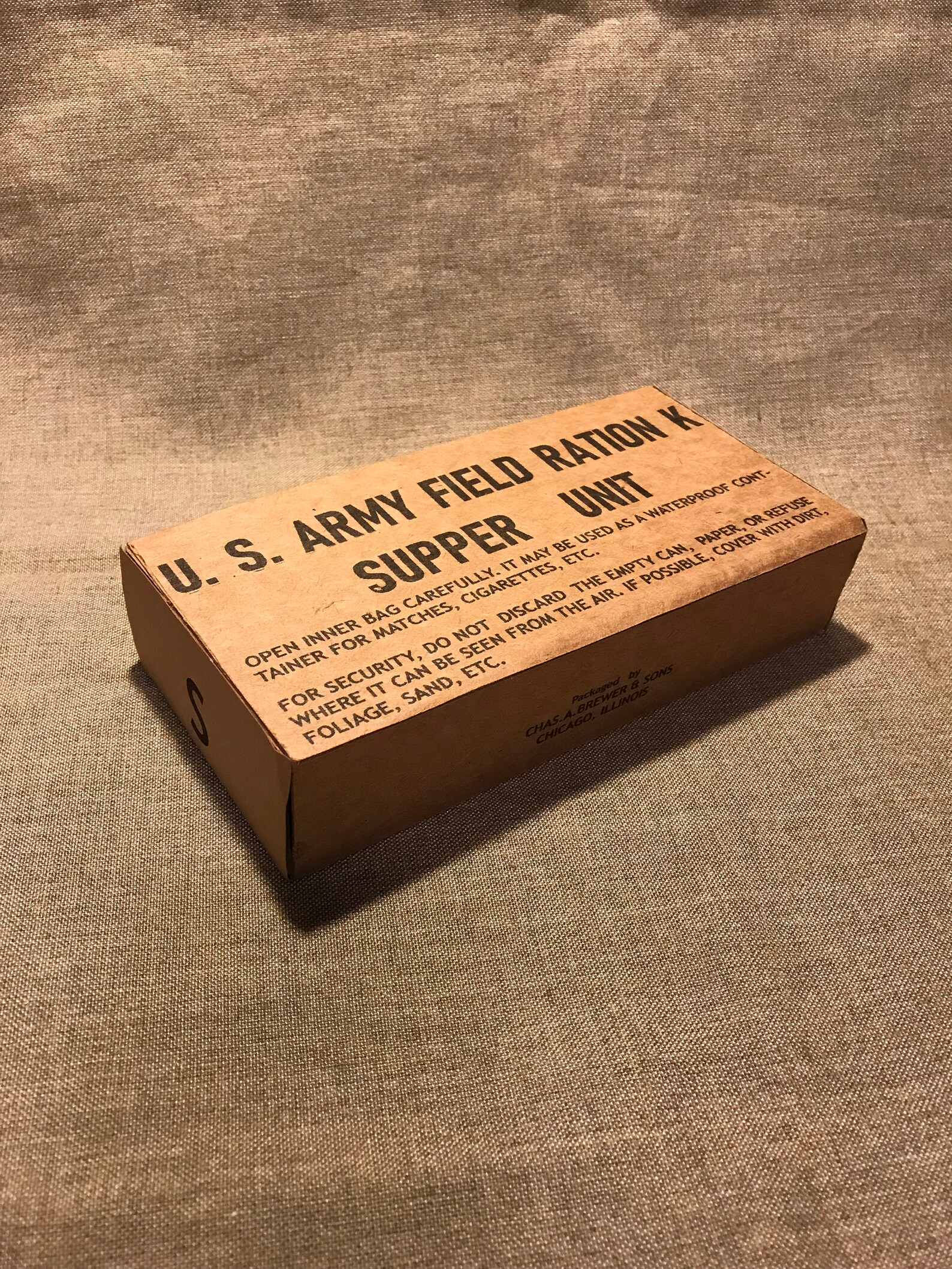 WWII US Army Marine Corps K- Ration Box Ration Early War Supper - Etsy