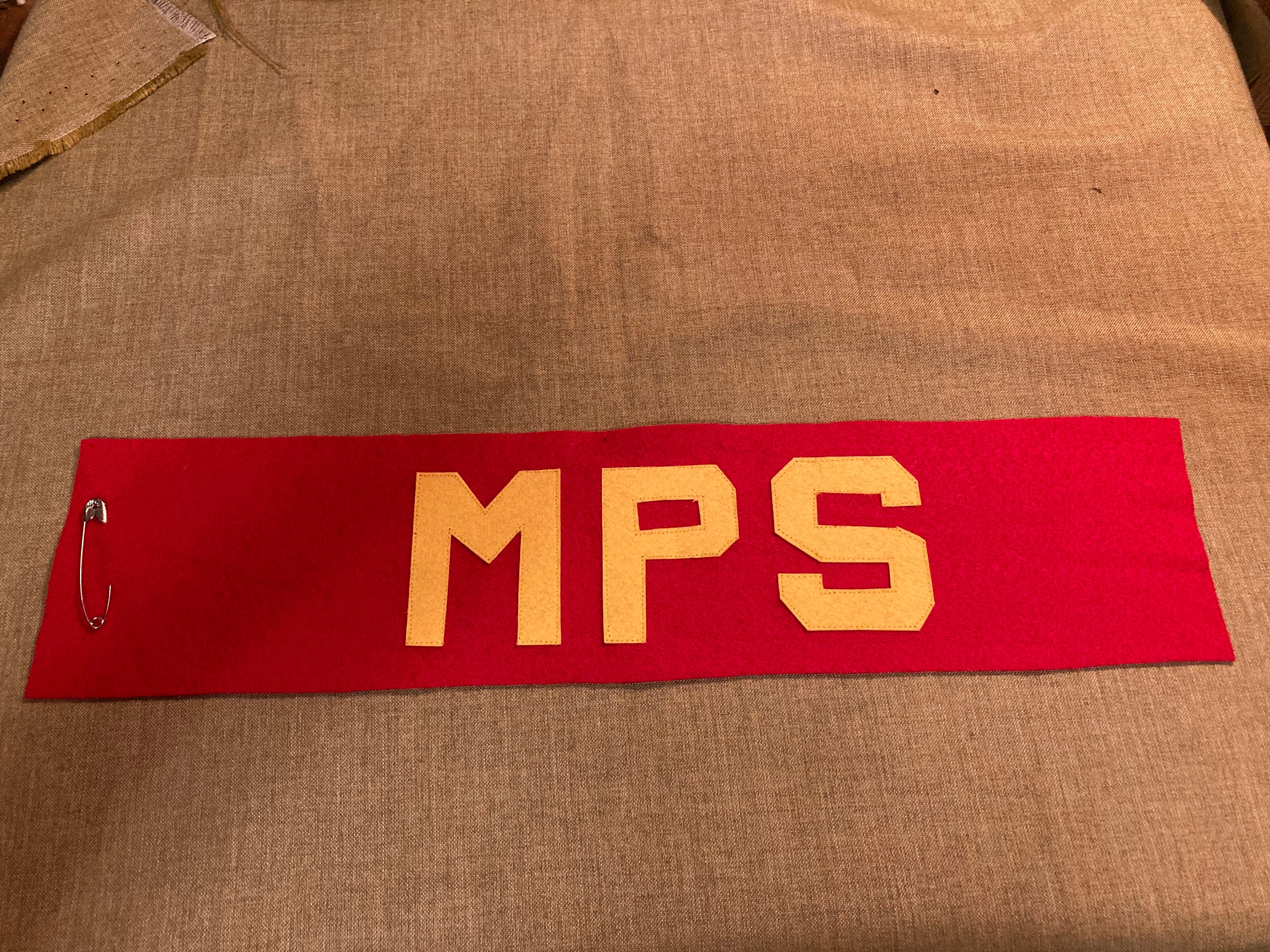 WWII US Military Police MPS Armband Wool Felt Yellow on Red - Etsy