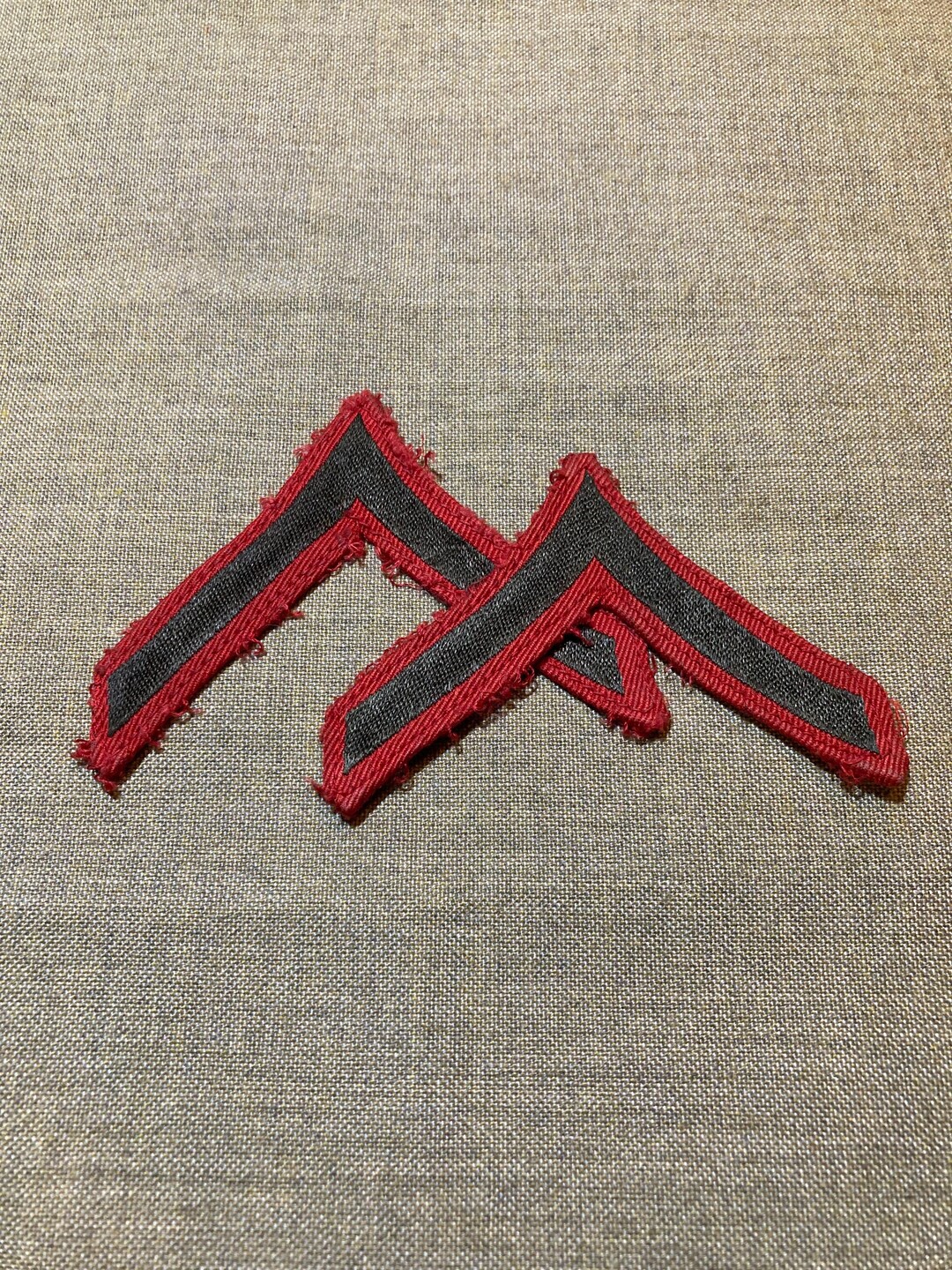Korean War Late WWII USMC Marine Pfc Chevrons OD on Red - Etsy