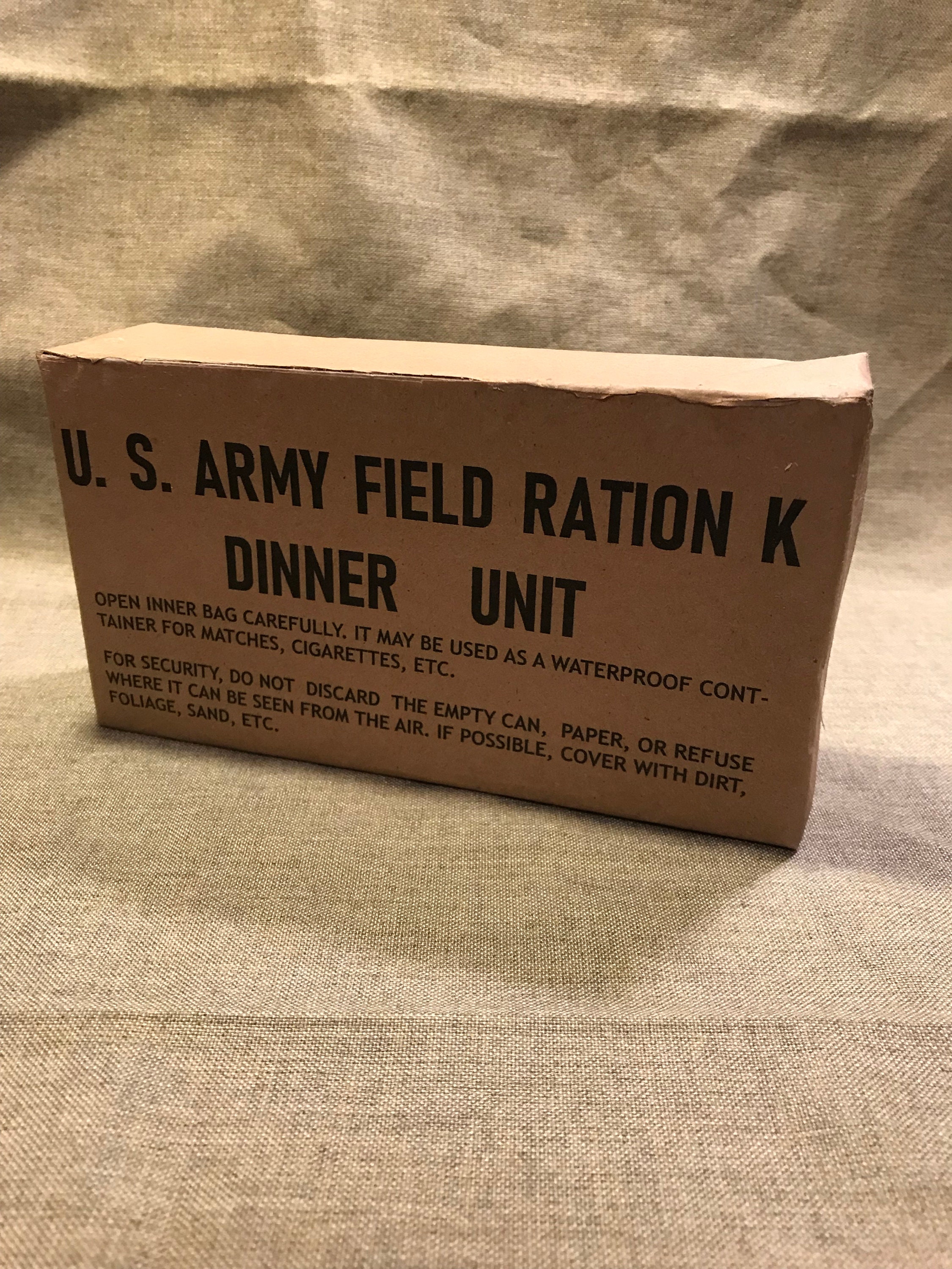 WWII US Army Marine Corps K- Ration Box Ration Early War Dinner - Etsy