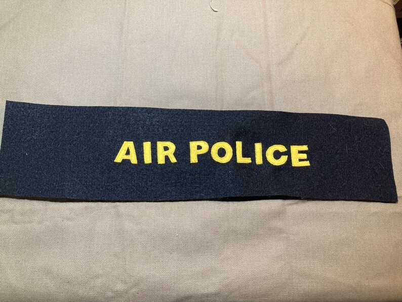 Korean War USAF Air Force AP Military Police Armband Wool Felt Yellow ...