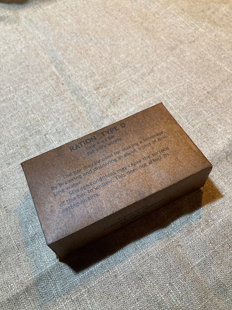 WWII US Army Marine Corps Ration D Bar Chocolate 10 in 1, Survival ...