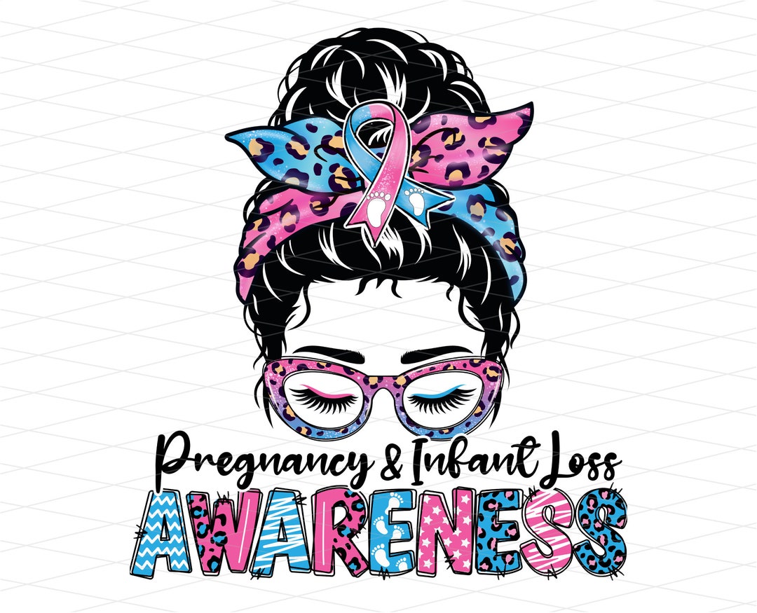 Pregnancy and Infant Loss Awareness Messy Bun Png, Miscarriage Png ...