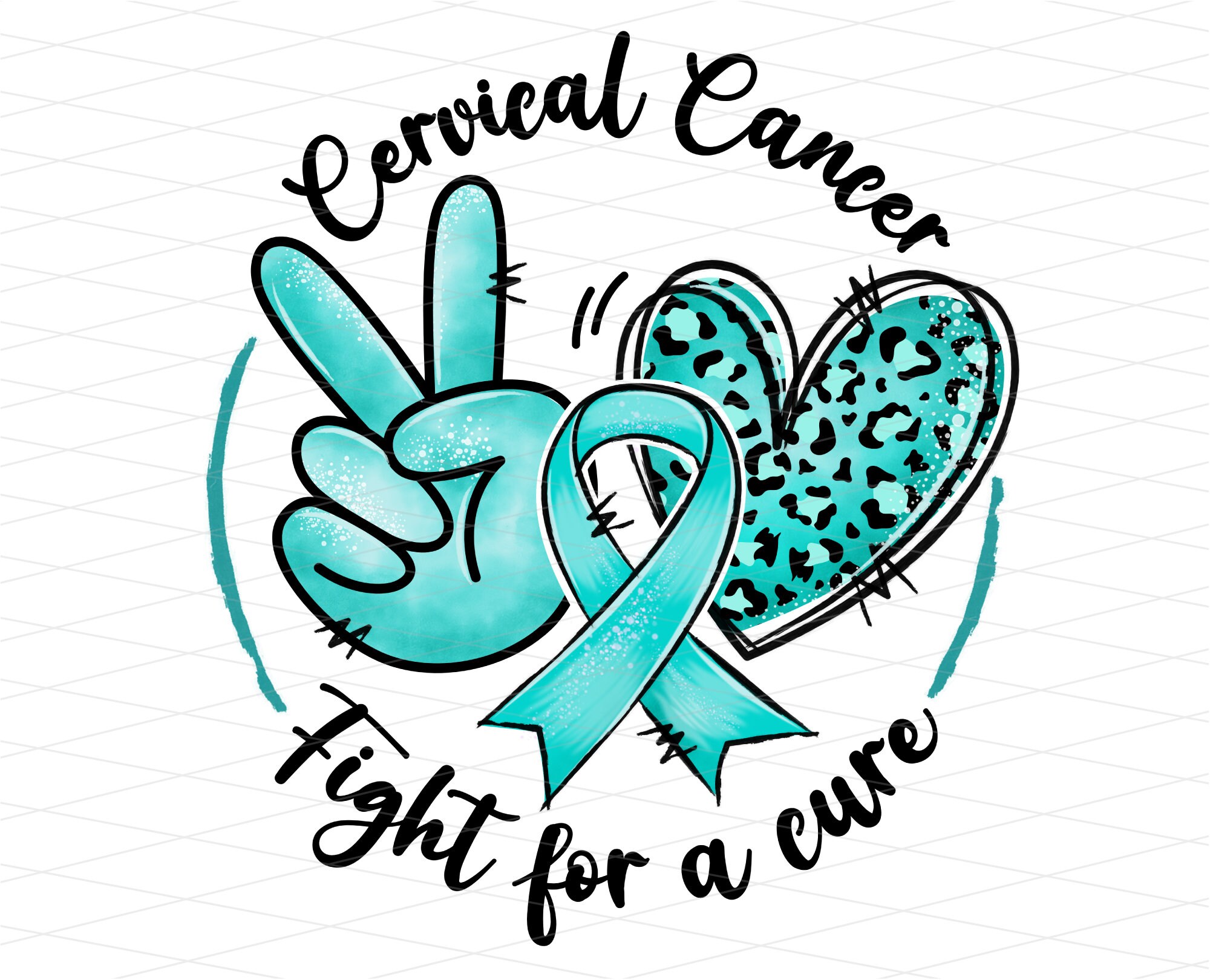 Cervical Cancer Fight for a Cure Png, Cervical Cancer Awareness ...