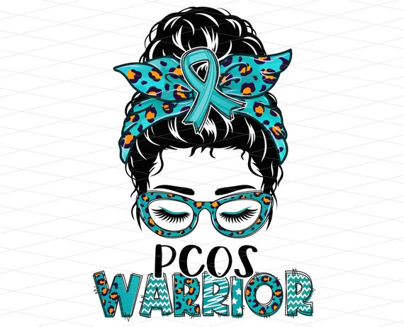 Pcos Warrior Messy Bun Png Polycystic Ovary Syndrome - Etsy