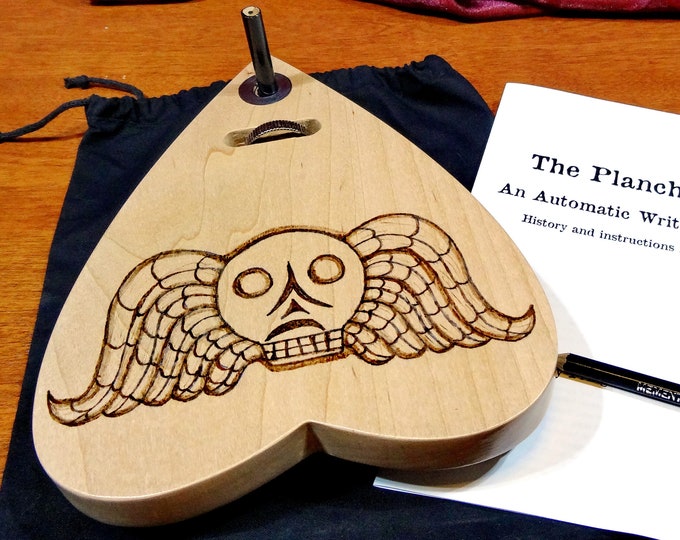Automatic Writing Planchette Talking Board Hard Maple Wood Deaths Head ...